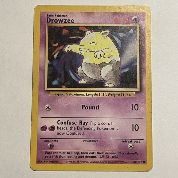 Toys | 1st Edition Base Set Drowzee 1999 Pokemon Game 4912 Mint | Poshmark